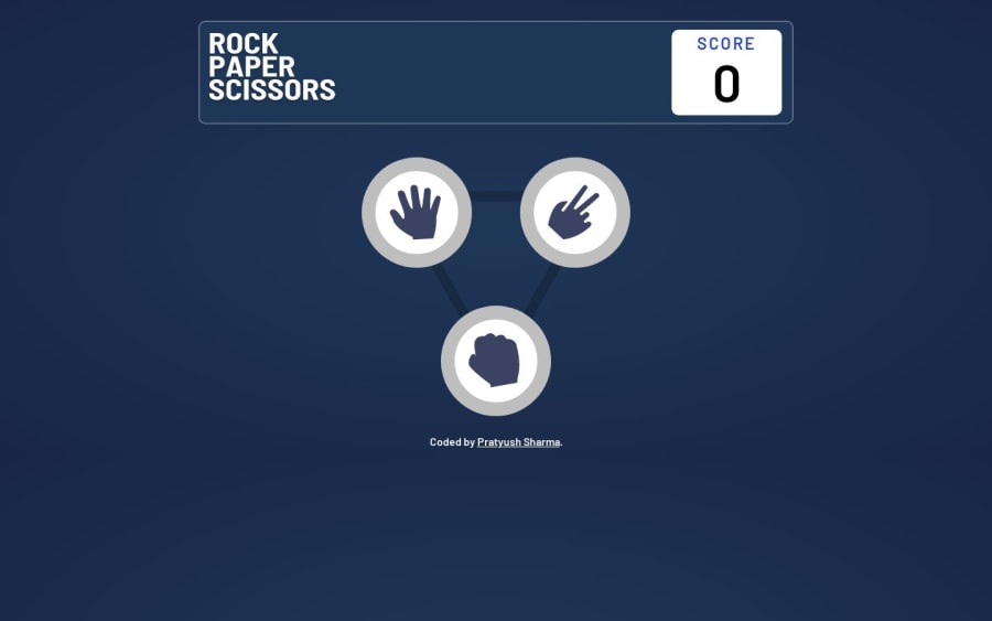 Frontend Mentor Rock Paper Scissors Coding Challenge Solution