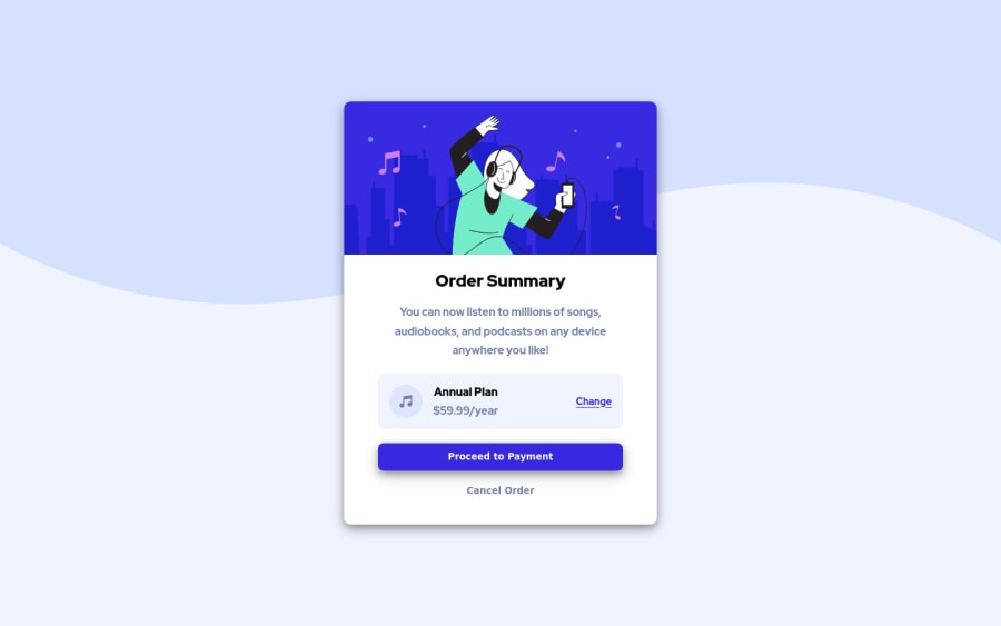 Frontend Mentor Desktop First Approach Order Summary Coding