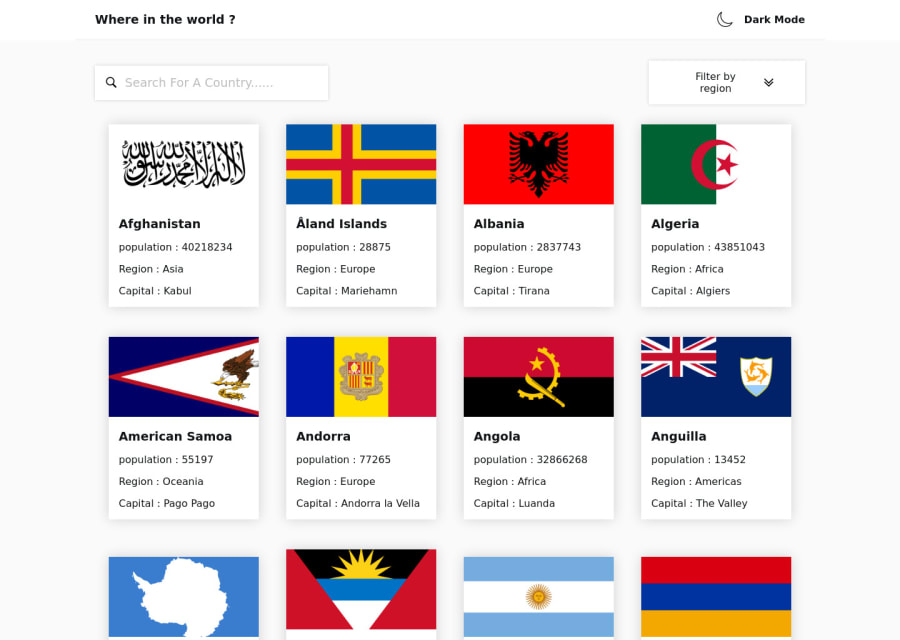 Frontend Mentor Restcountries Api Using Html Css Javascript Coding Challenge Solution
