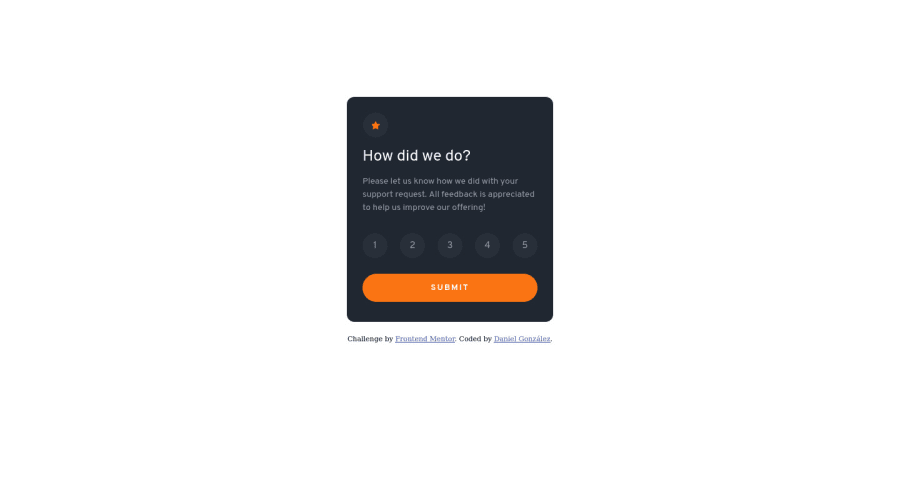 Frontend Mentor Interactive Rating Component Using Vanilla Javascript