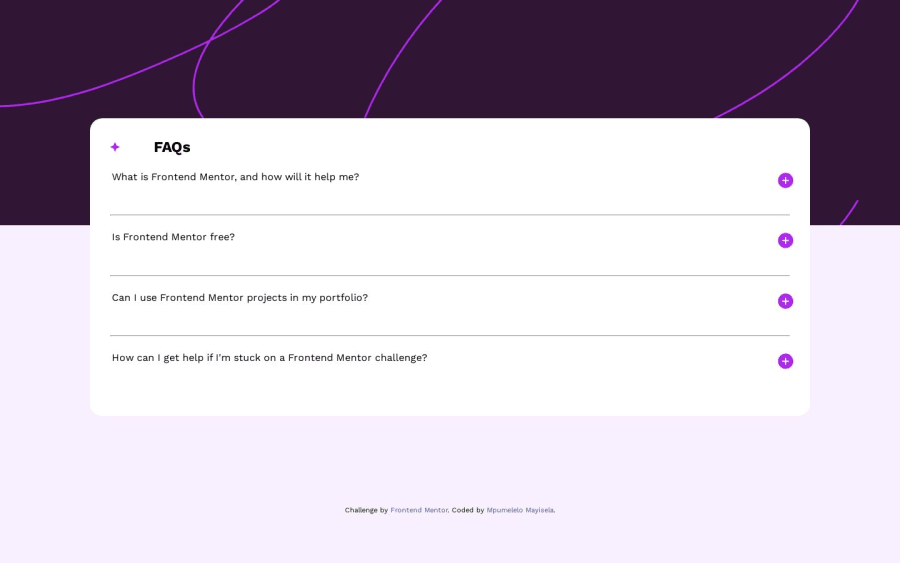 Frontend Mentor Vanilla Javascript Faq Accordion Coding Challenge Solution