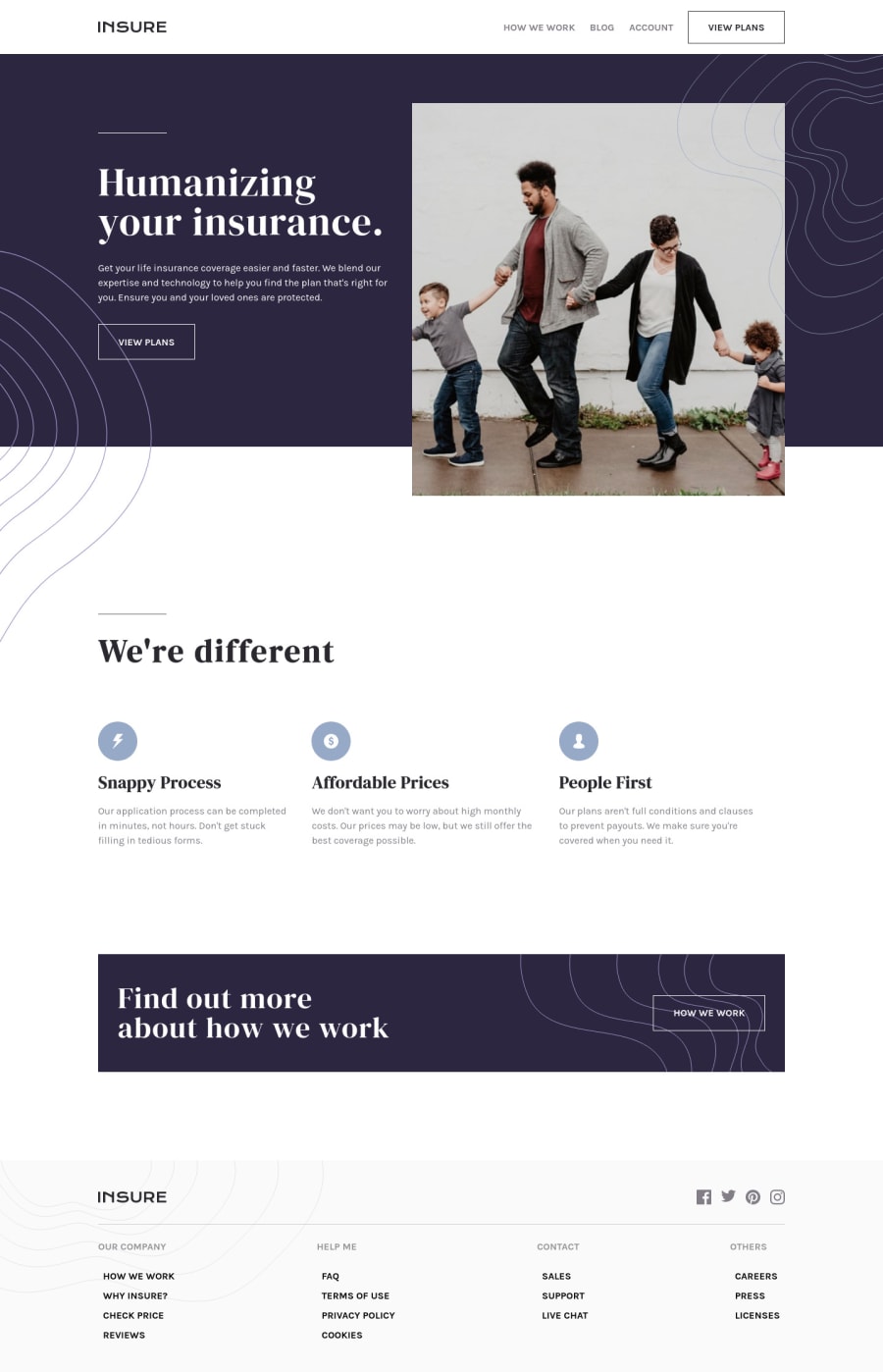 Frontend Mentor Insure Landing Page Collaboration With Html And