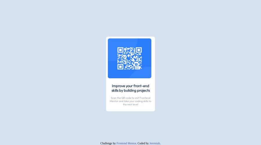 Frontend Mentor | QR-code component UI using HTML5 and CSS coding challenge solution
