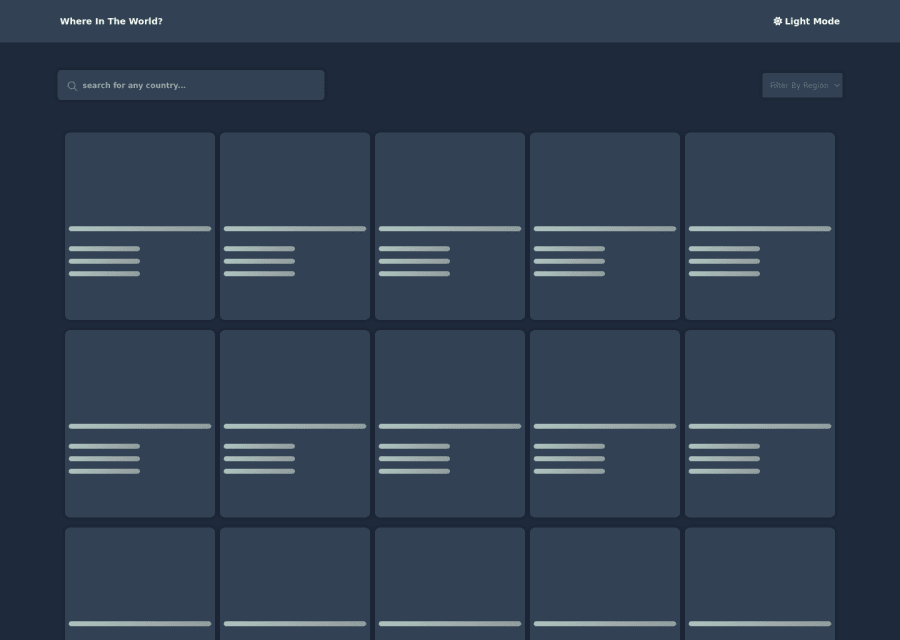 Frontend Mentor Rest Countries Api Built Using React And Tailwind Css