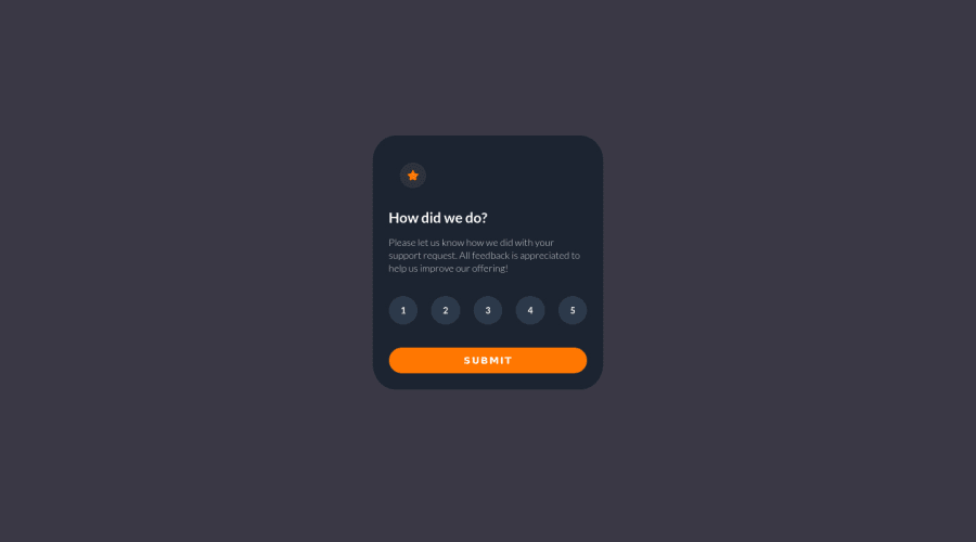 Frontend Mentor Interactive Rating Component Using Html Css And Javascript Coding Challenge