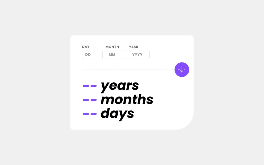 Frontend Mentor Age Calculator App React Tailwind React Hook