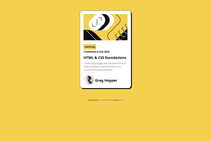 Frontend Mentor Blog Preview Card Using Html And Css Coding Challenge