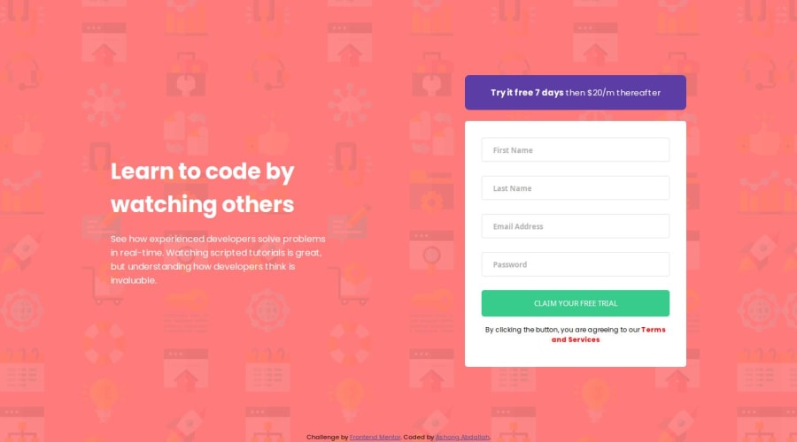Frontend Mentor Intro Component With Signup Form Master Coding Challenge Solution