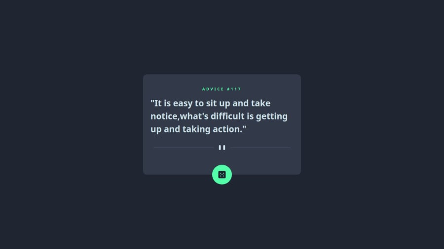 Frontend Mentor Responsive Advice Generator Using Api And Tailwind