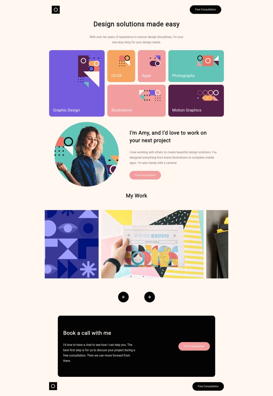 Frontend Mentor Single Page Design Coding Challenge Solution