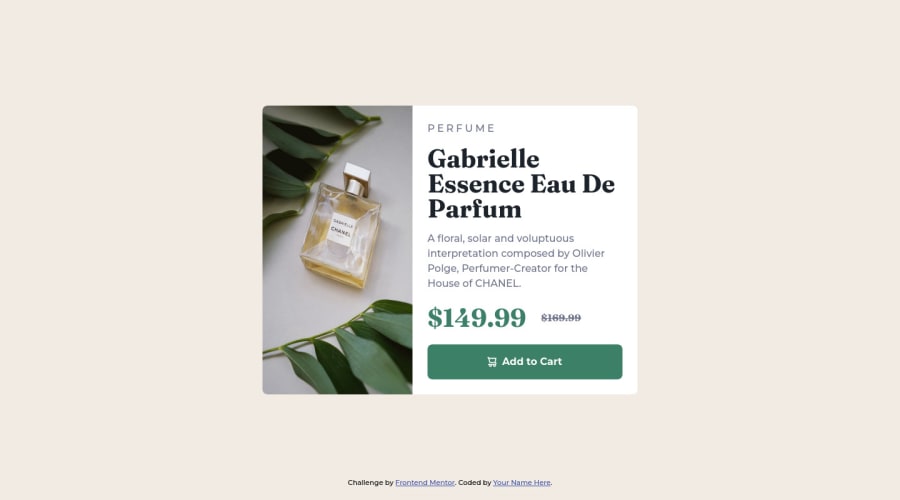 Frontend Mentor Responsive Product Preview Card Component Using Html