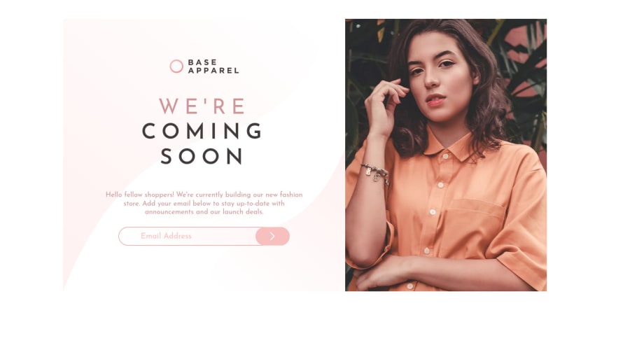 Frontend Mentor Coming Soon Page Build With Html Css And Javascript Coding Challenge Solution
