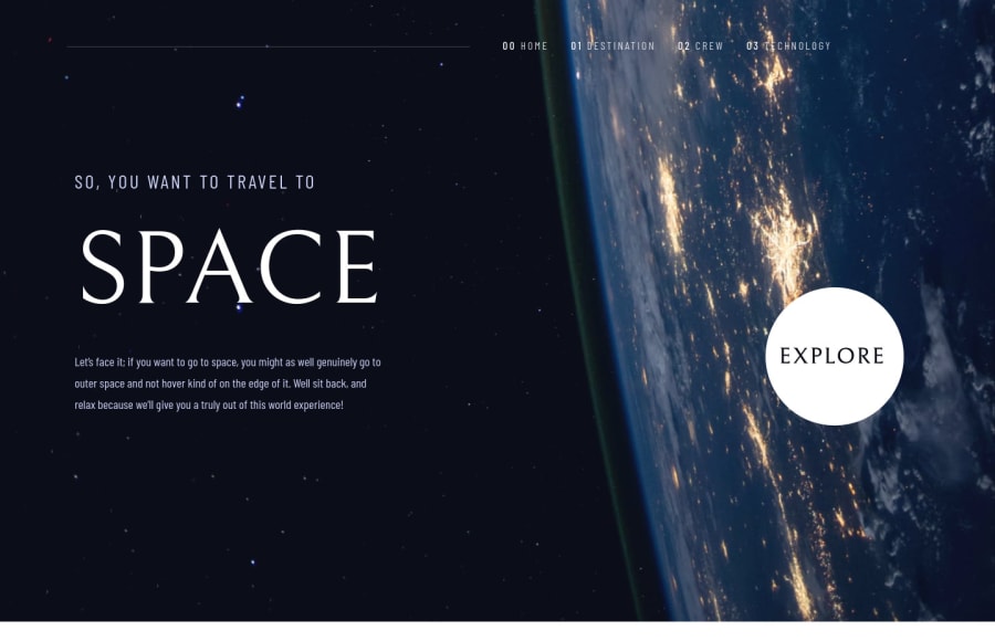 Frontend Mentor Multipage Space Tourism Website Using Html Css Javascript And Jquery Coding