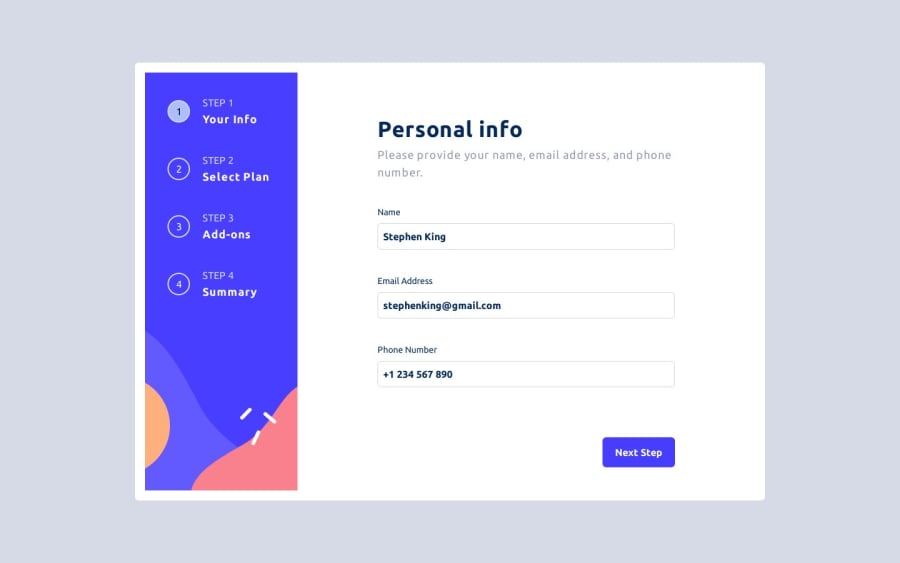 Frontend Mentor Multi Step Form Next Js Tailwind Css Coding Challenge
