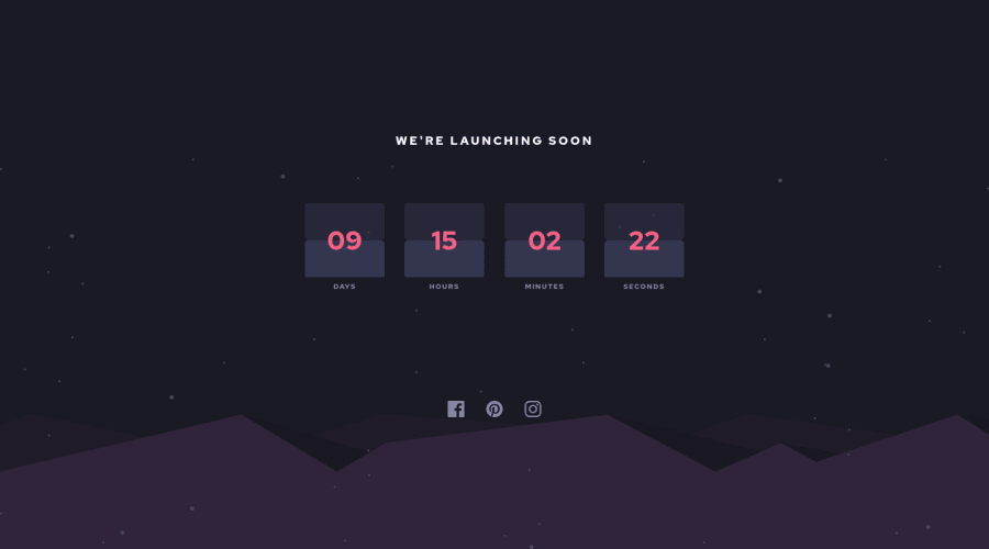 Frontend Mentor Responsive Launch Countdown Timer Using Vanilla