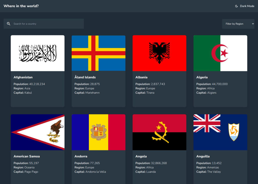 Frontend Mentor Rest Countries Api With Color Theme Switcher Coding
