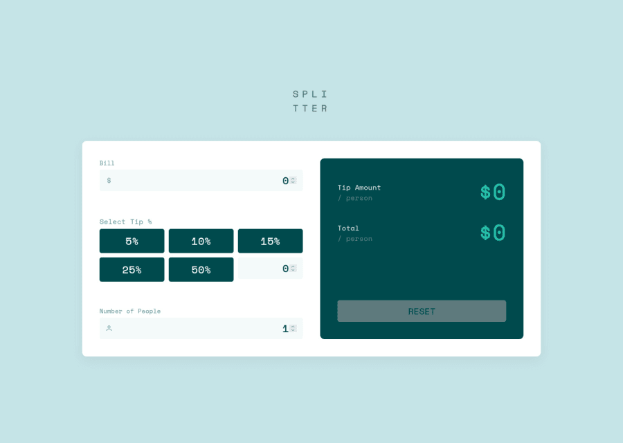 Frontend Mentor Tip Calculator App Using React Coding Challenge Solution