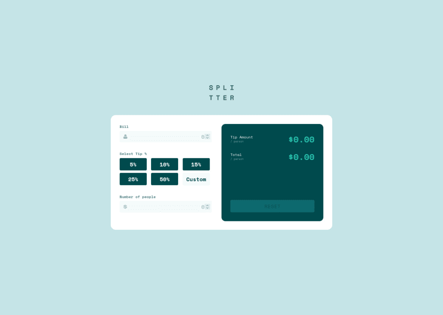 Frontend Mentor Tip Calculator Using Reactjs And Cube Css Coding Challenge Solution
