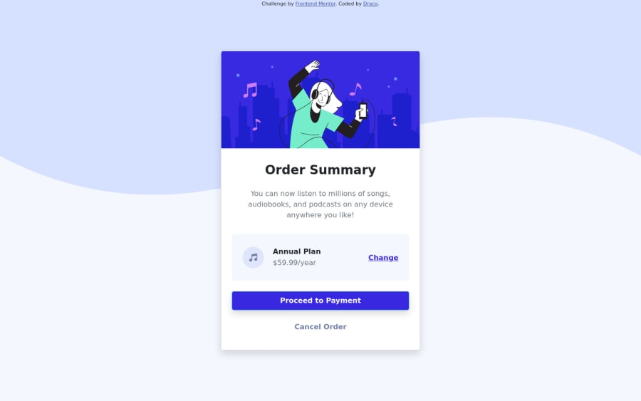 Frontend Mentor Order Summary Component Using Bootstrap Coding