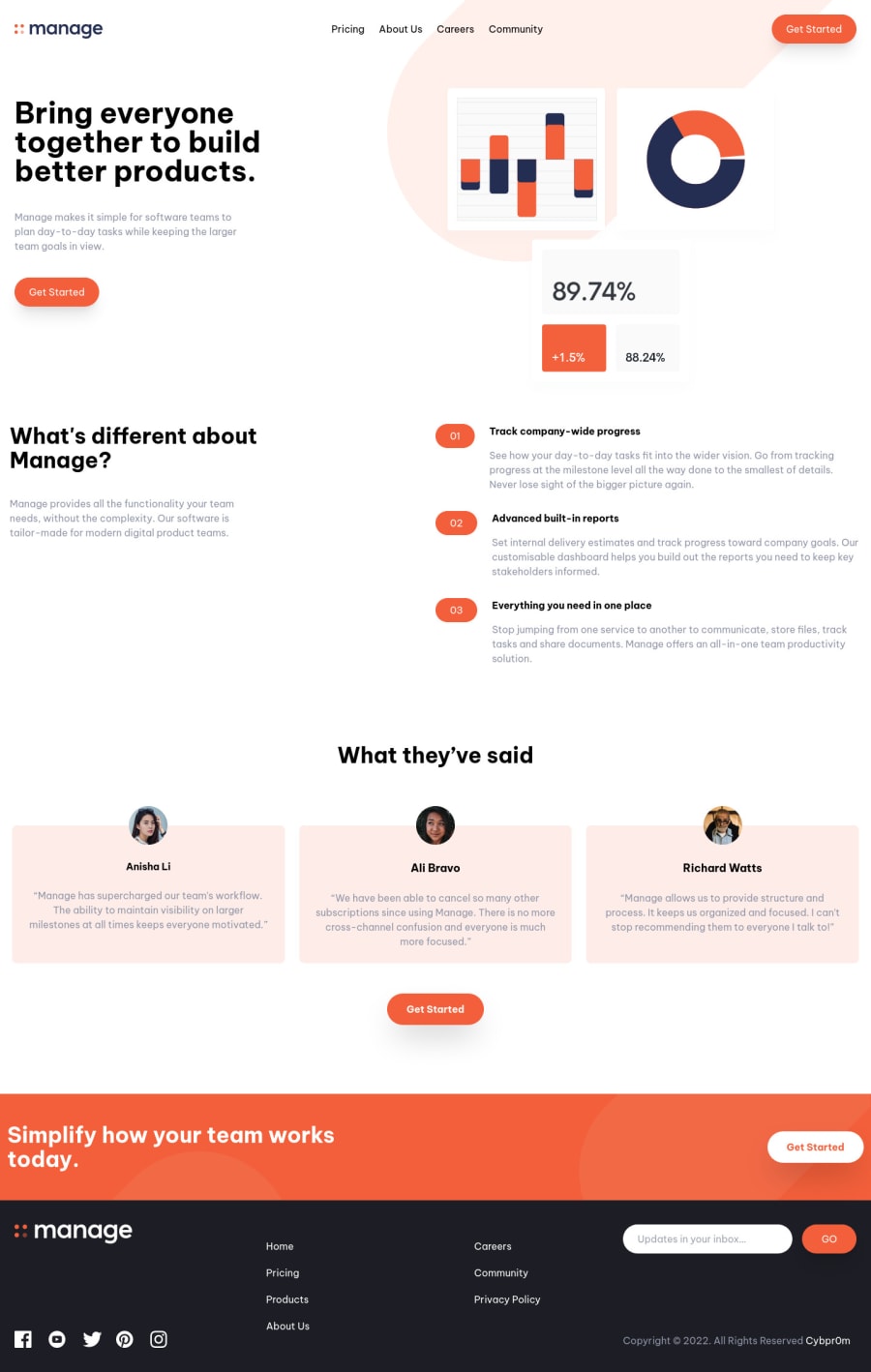 Frontend Mentor Responsive Landing Page Using Tailwindcss And Js Coding Challenge Solution
