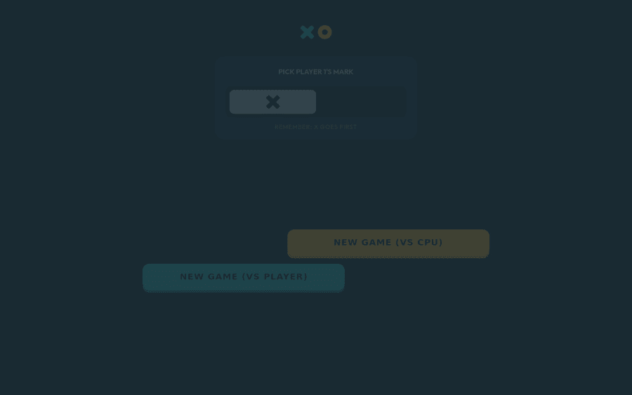 Frontend Mentor Tic Tac Toe Game With Reactjs Coding Challenge Solution