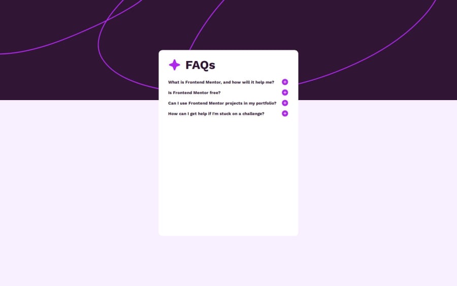 Frontend Mentor Responsive Accordian Page Using Flexbox And Javascript Coding Challenge Solution