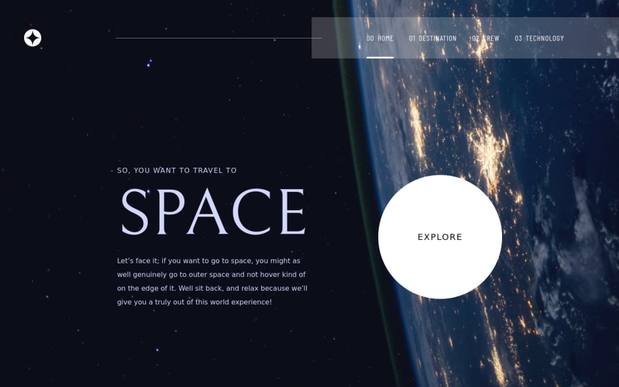 Frontend Mentor Space Tourism Built With React Router React And Tailwind Coding Challenge Solution
