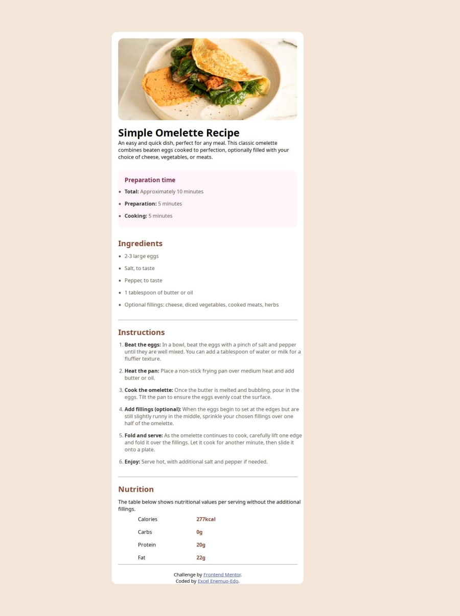 Frontend Mentor Frontend Mentor Recipe Page Solution Html Css Coding Challenge Solution