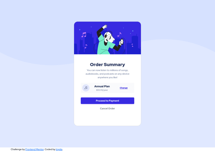 Frontend Mentor Bootstrap Solution For Order Summary Component Coding