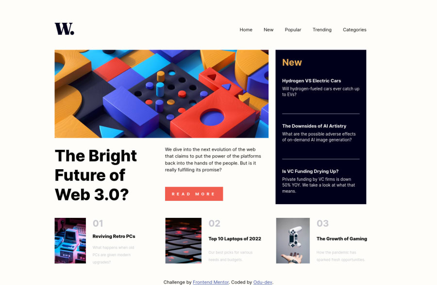 Frontend Mentor Responsive News Homepage Using Html Css Grid And Flexbox Coding Challenge Solution