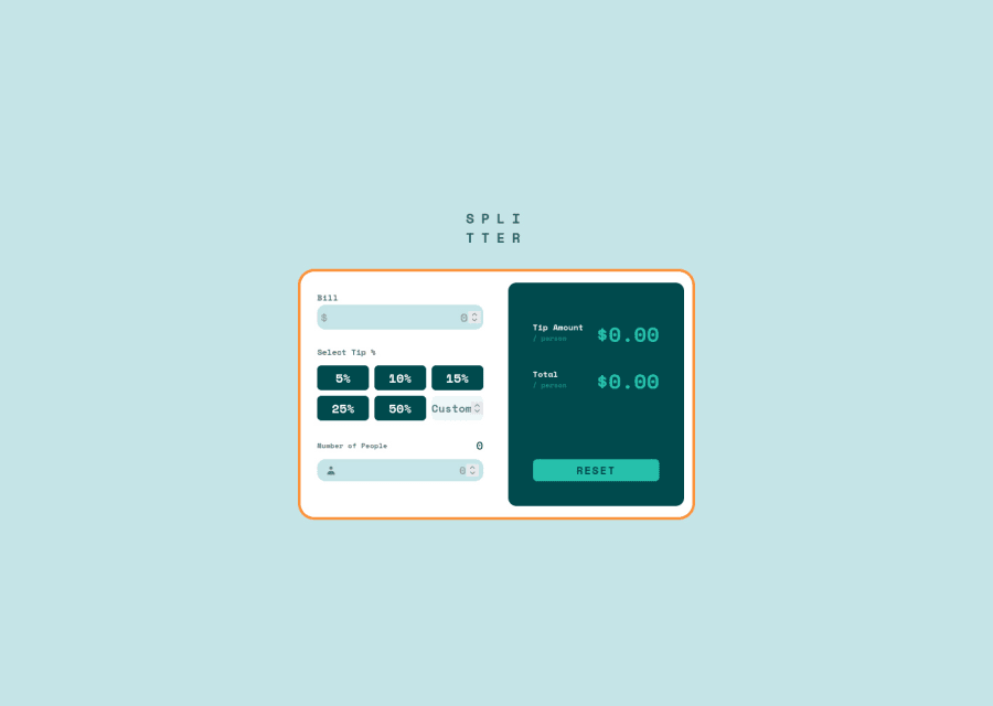 Frontend Mentor Tip Calculator With Nextjs And Tailwind Coding