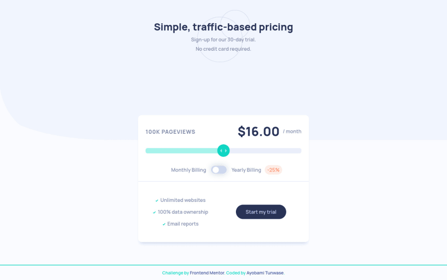 Frontend Mentor Responsive Pricing Component Using Html And Css Coding Challenge Solution