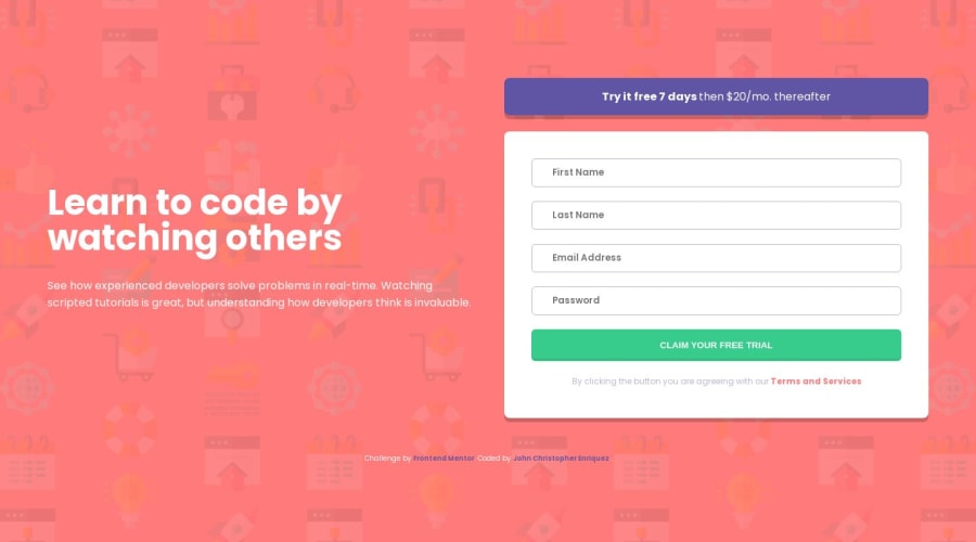 Frontend Mentor Intro Component With Sign Up Form Coding Challenge