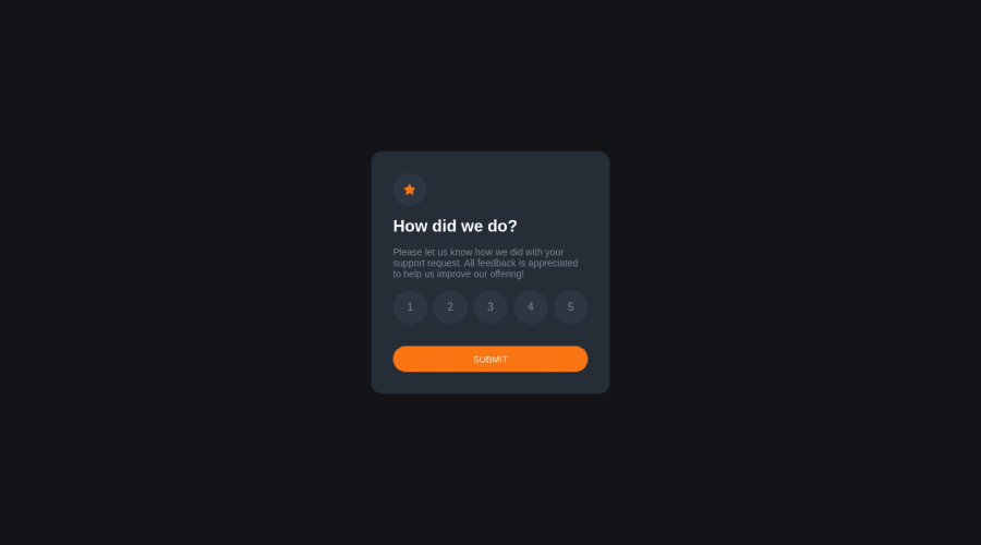 Frontend Mentor Interactive Rating Component With Html Css And Js Coding Challenge Solution