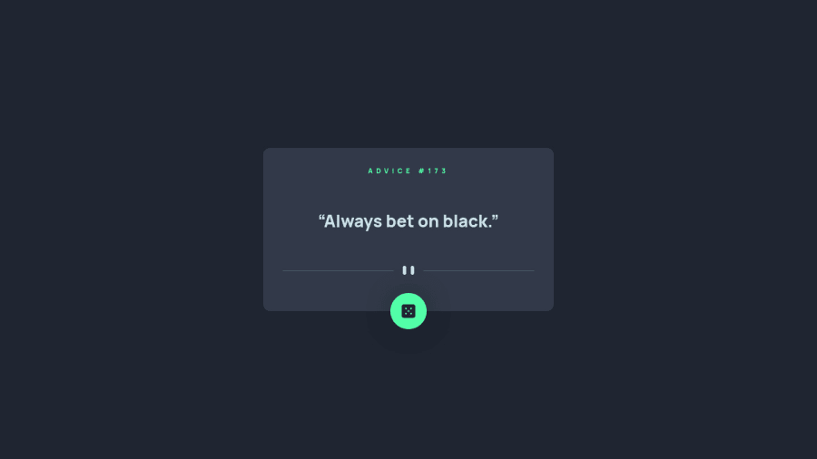 Frontend Mentor Advice Generator Using React Typescript And Tailwindcss Coding Challenge Solution