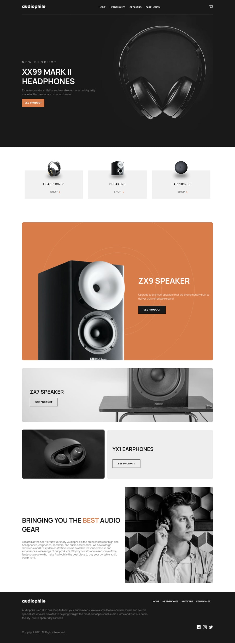 Frontend Mentor Audiophile Shop Coding Challenge Solution