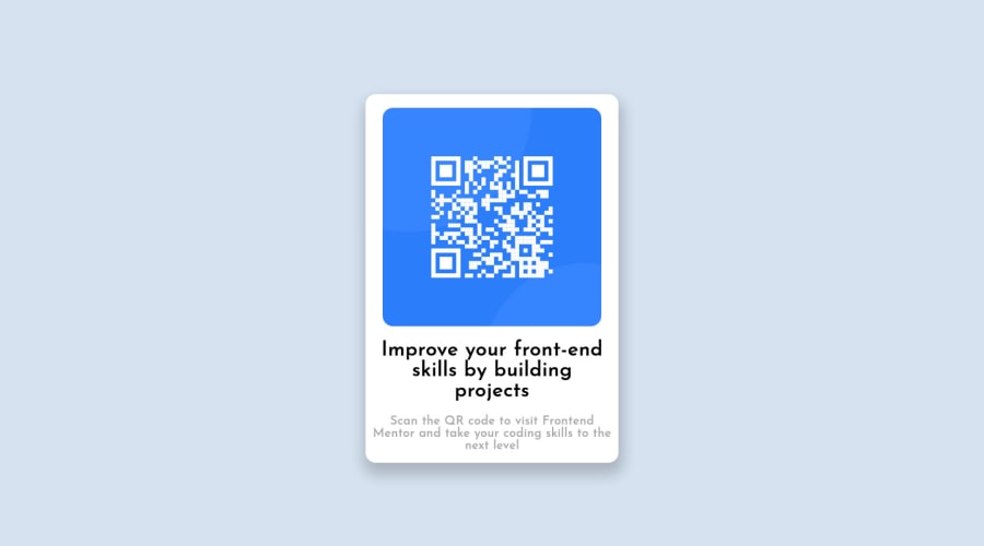 Frontend Mentor Static Qr Flashcard Using Html And Css Coding Challenge Solution