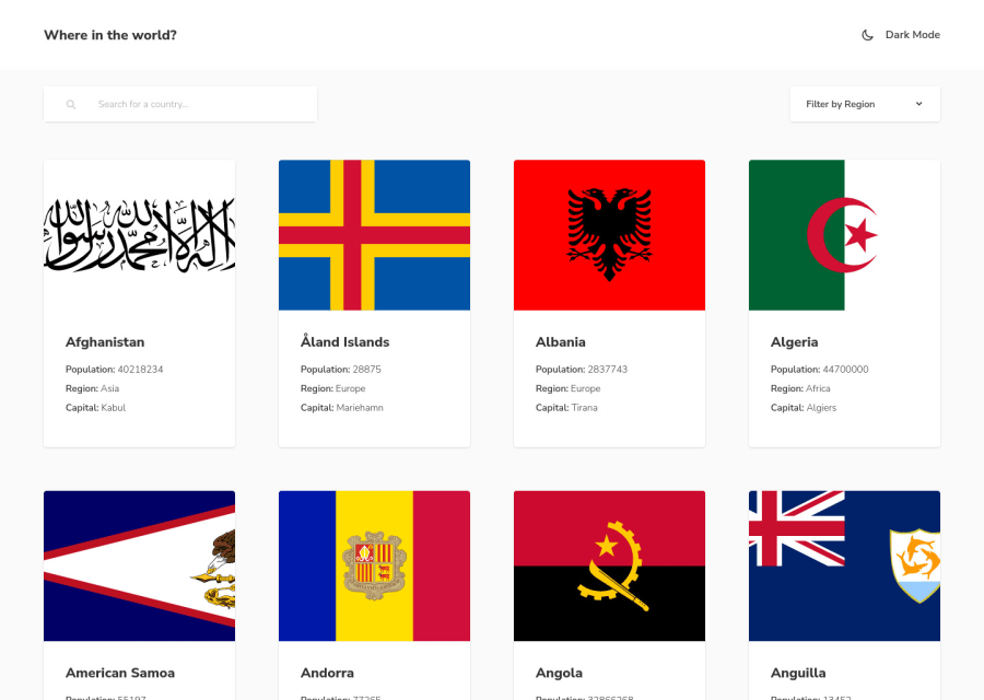 Frontend Mentor Rest Countries Api With Theme Switcher Coding