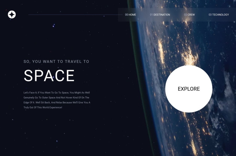 Frontend Mentor Space Tourism Website Using Html Css Js Coding Challenge Solution