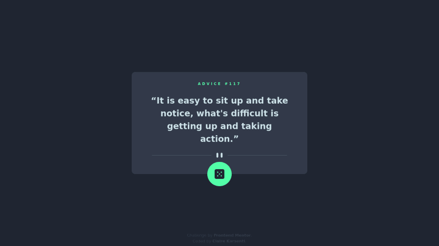 Frontend Mentor Advice Generator App Using Styled Components