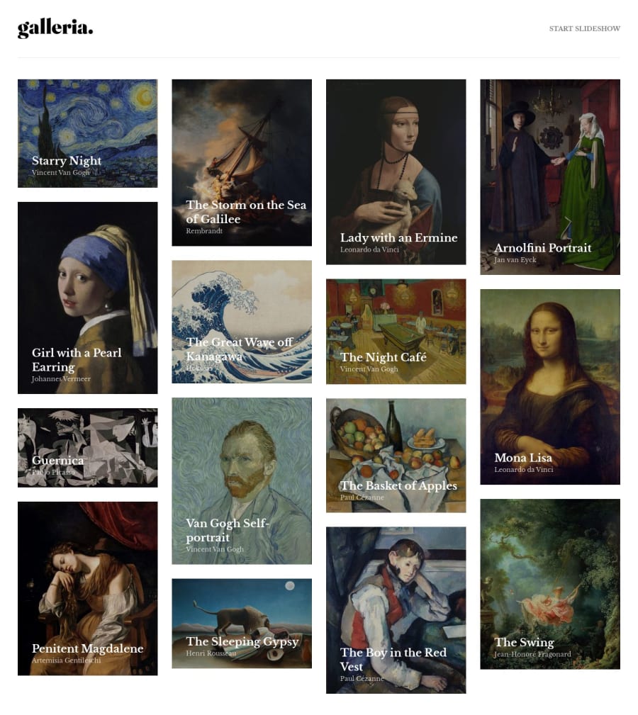 Frontend Mentor Galleria Slideshow Coding Challenge Solution