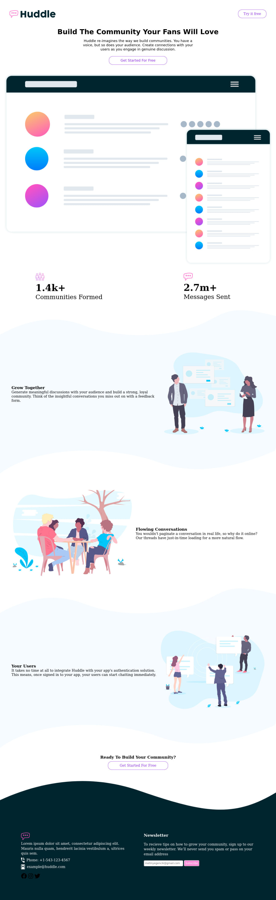 Frontend Mentor | huddle-landing-page-with-curved-sections-master ... Frontend Mentor | huddle-landing-page-with-curved-sections-master ...