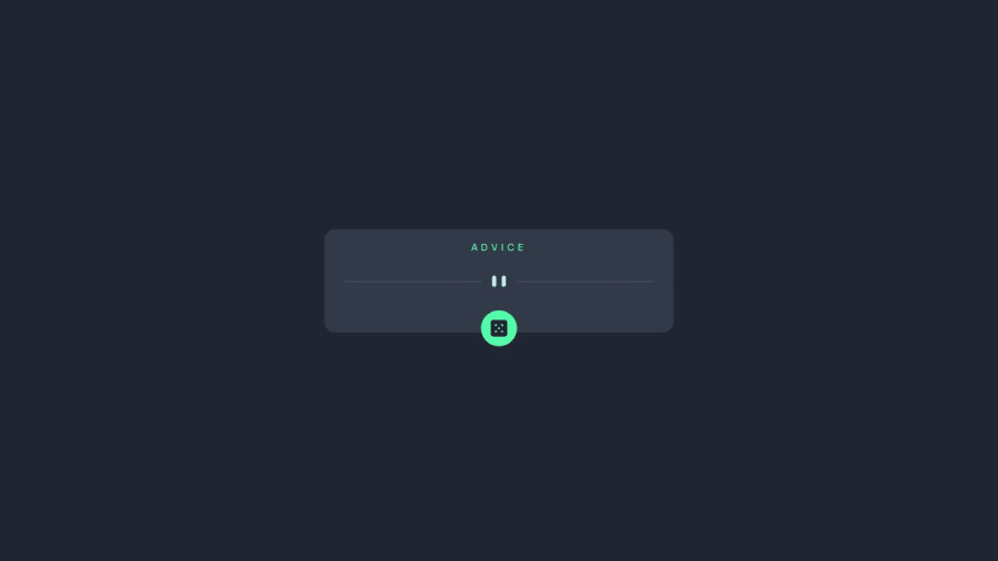 Frontend Mentor An Advice App Using Api Coding Challenge Solution