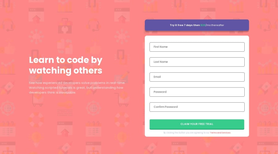 Frontend Mentor Intro Component With Sign Up Form React And Css Add Some Animation Coding
