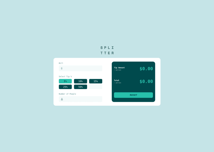 Frontend Mentor Tip Calculator Challenge Done With Html Css And Javascript Coding Challenge