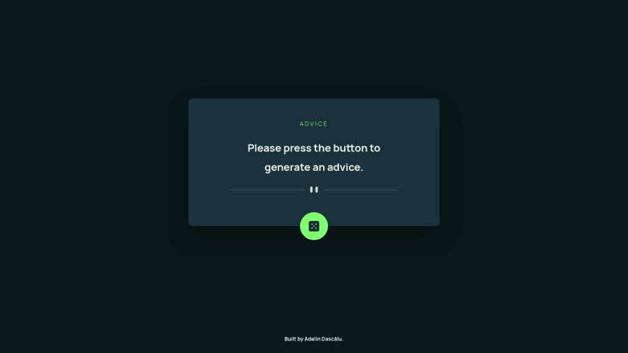 Frontend Mentor Advice Generator Application Coding Challenge Solution
