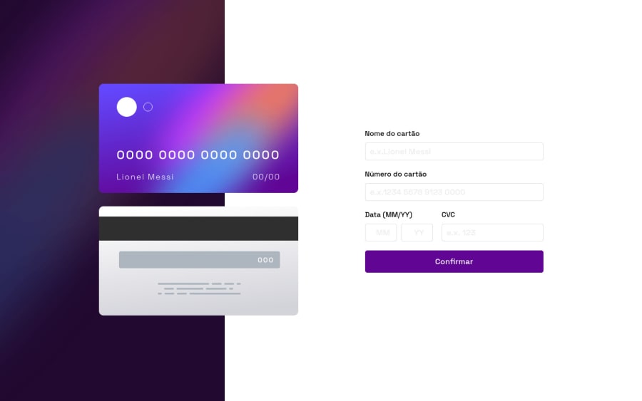 Frontend Mentor Cartão Interativo Coding Challenge Solution