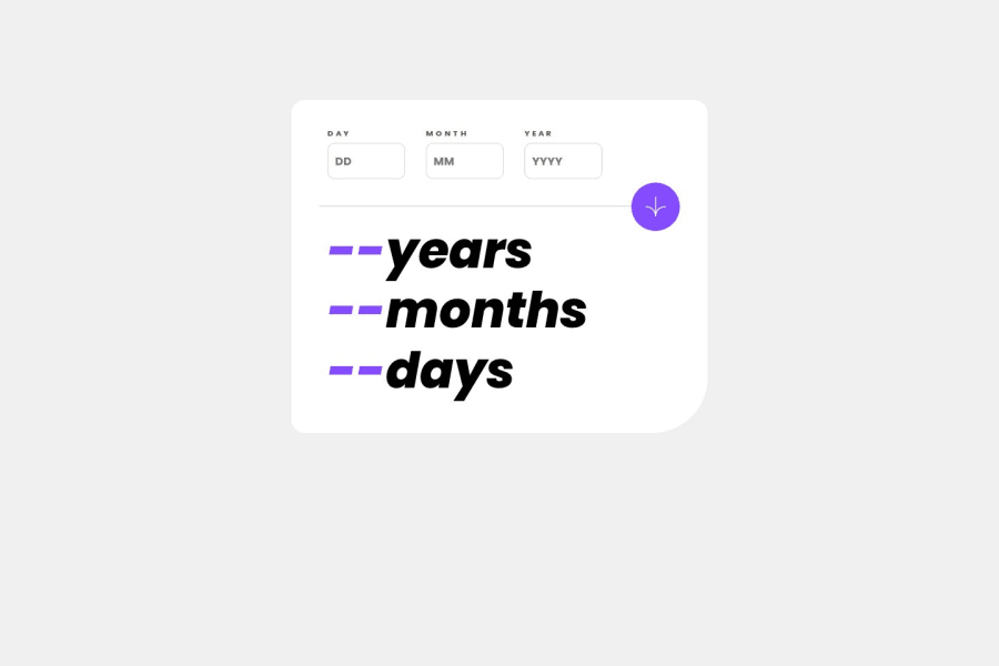 Frontend Mentor Age Calculator App Coding Challenge Solution
