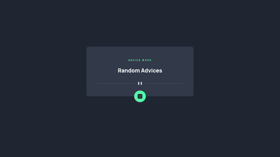Frontend Mentor Advice Generator Using Html Css And Javascript Coding Challenge Solution