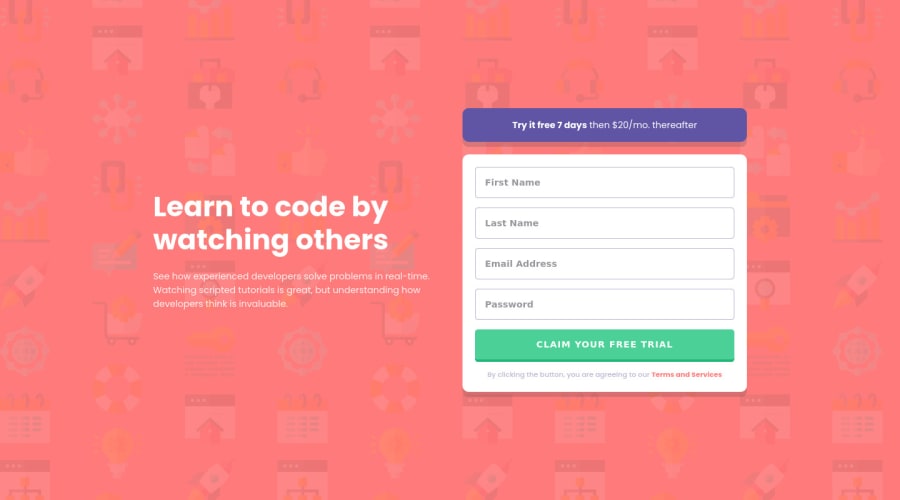 Frontend Mentor Intro Component With Signup Form Using Html Css And 6424